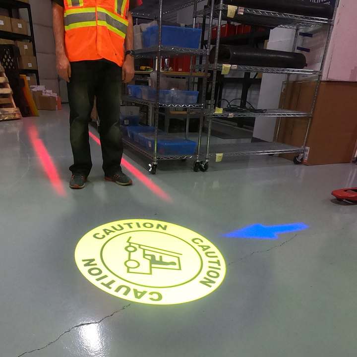 Led safety warning projector lights escort you – Noparde logo gobo ...