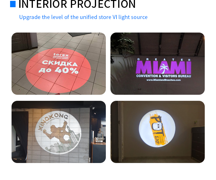 Led Outdoor Ip67 Waterproof Sign Projector Rotating Static Projection ...