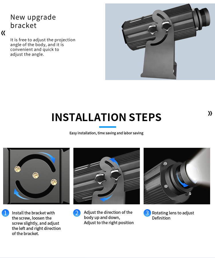 200W Outdoor Laser Logo Projector Custom Advertising Logo Wall ...