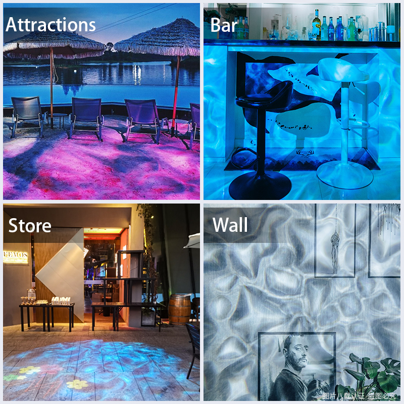 50W Indoor Multicolor Optional Stage Dynamic Projector Light Water ...