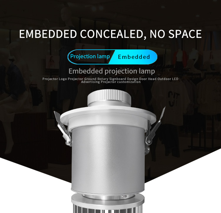 50w Ceiling Embedded Led Logo Projector Custom Advertising Instructions ...