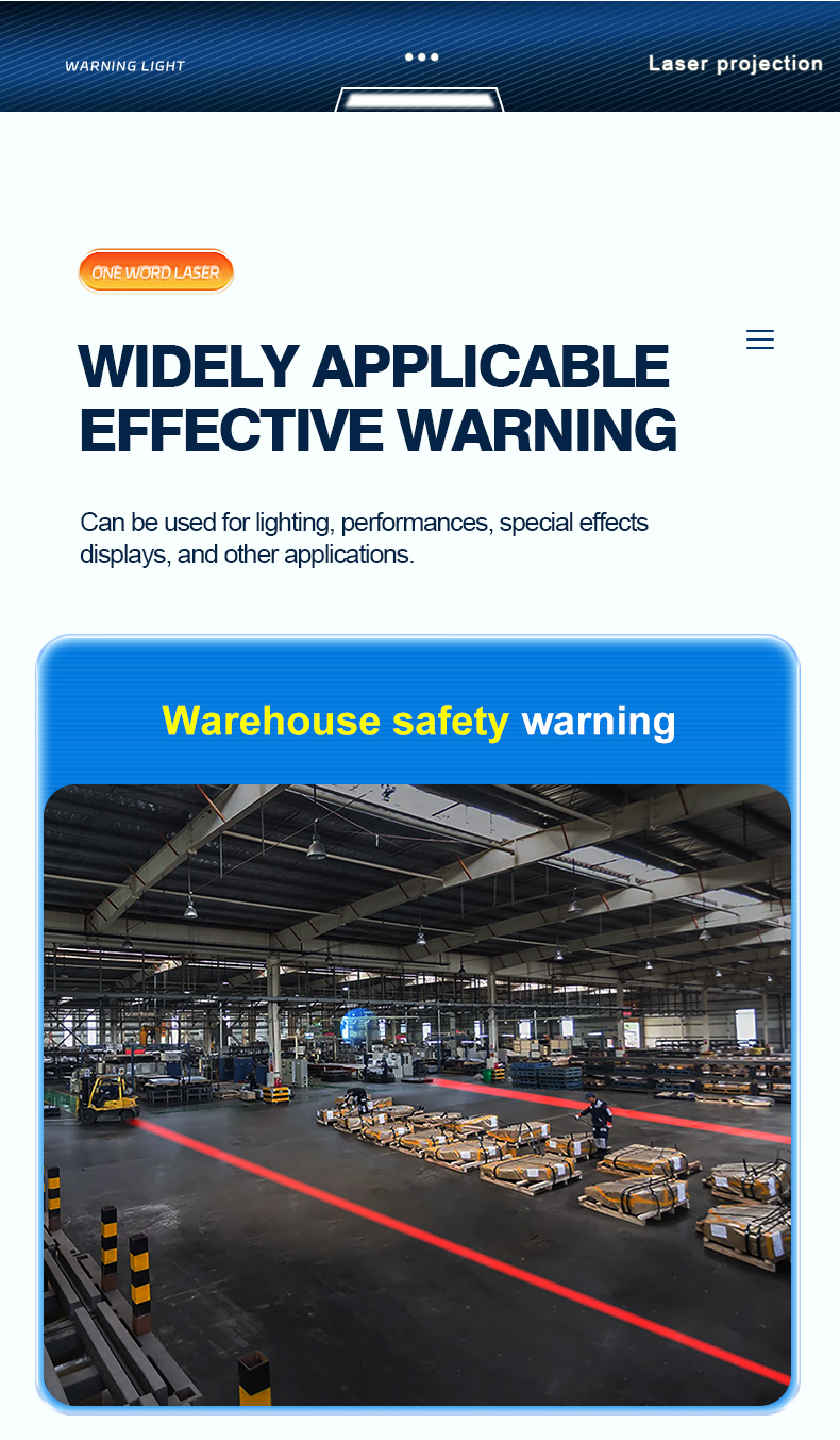 Industrial one-line laser light safety warning sign projection light ...