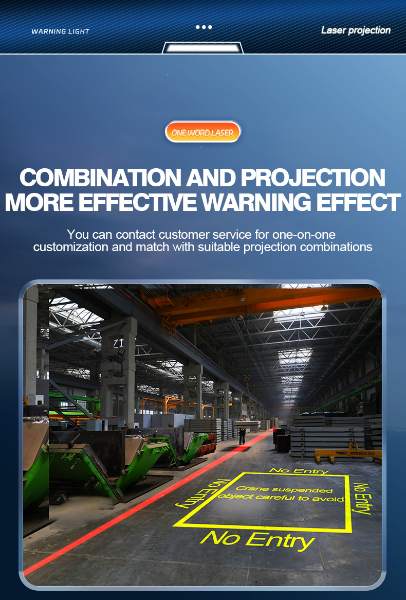 Industrial one-line laser light safety warning sign projection light ...
