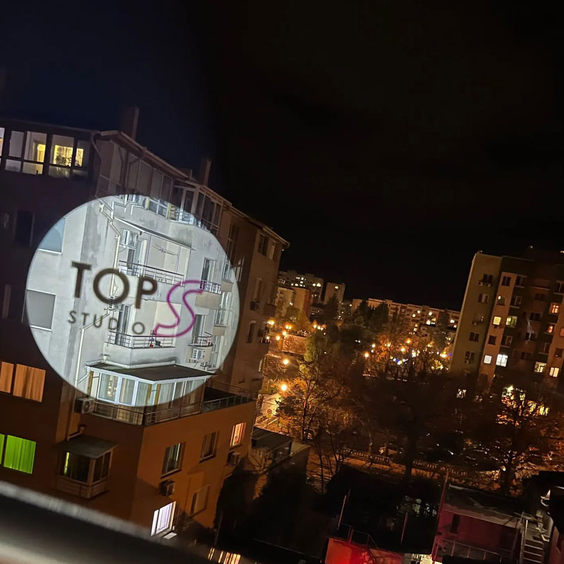 The Case and Effect Display of the Building Advertising Projector ...