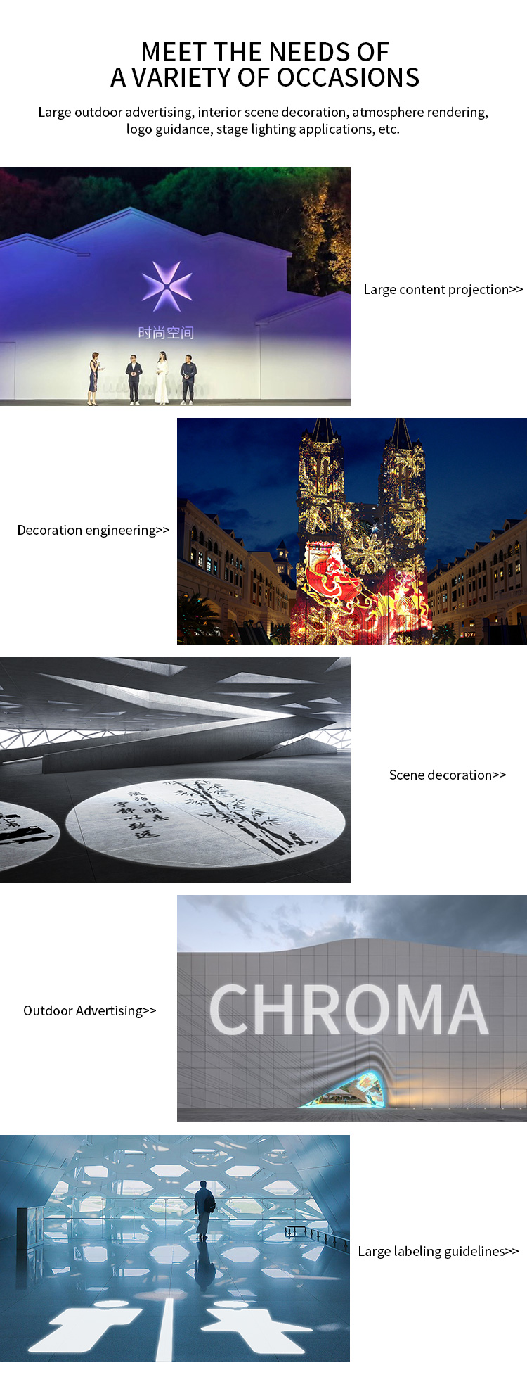 200w High-Power Outdoor Advertising Projection Lights Bright Durable ...