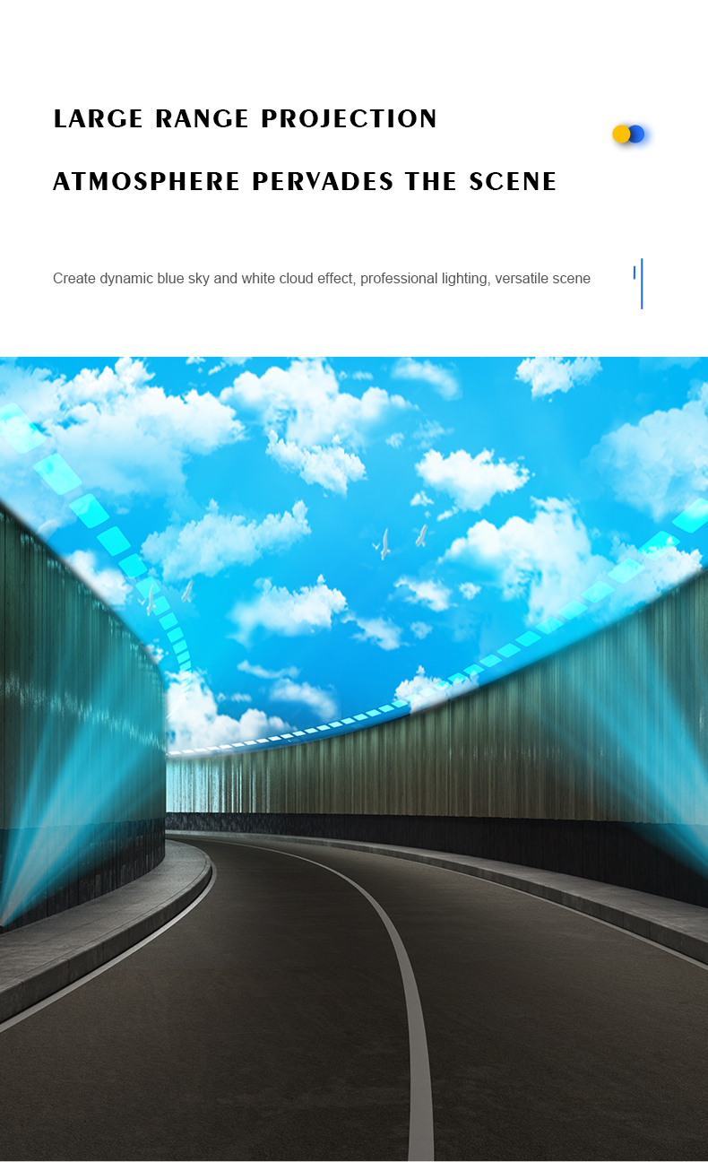 85w Blue sky and white clouds dynamic advertising projection lamp ...