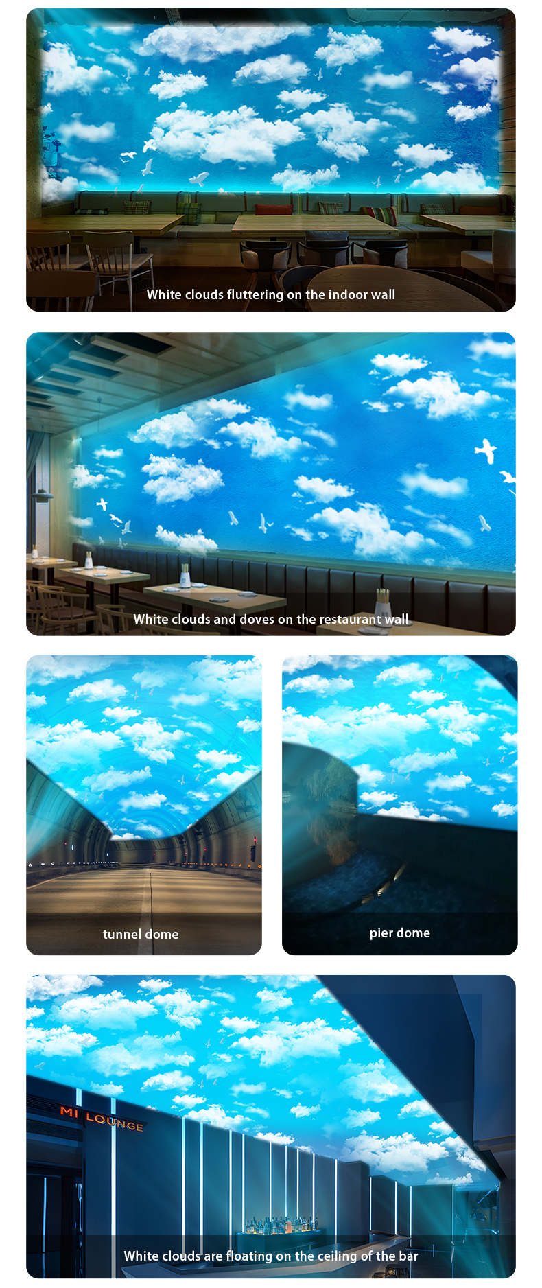 85w Blue sky and white clouds dynamic advertising projection lamp ...