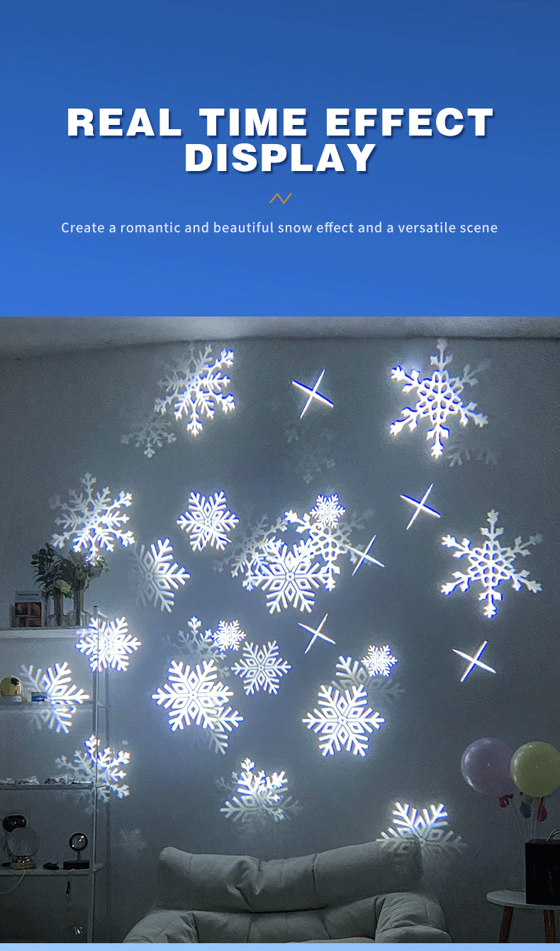 Outdoor Waterproof Rotating Snowflake Projection Light with Remote ...