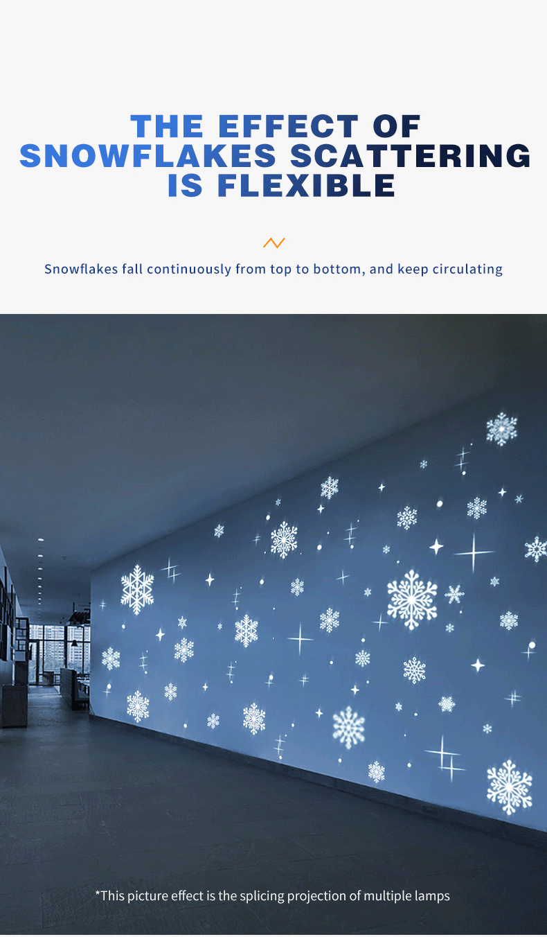 Outdoor Waterproof Rotating Snowflake Projection Light with Remote ...