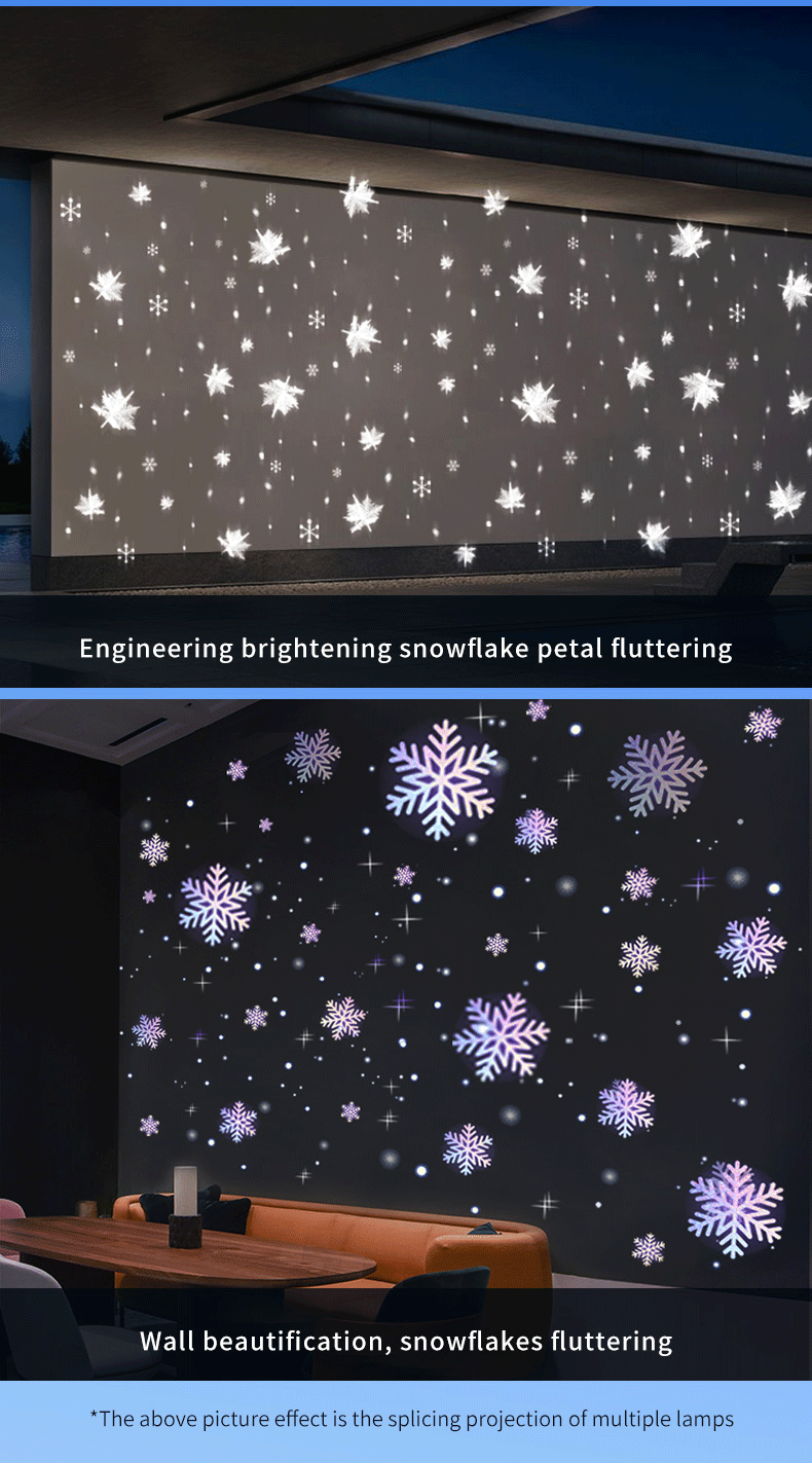 Outdoor Waterproof Rotating Snowflake Projection Light with Remote ...