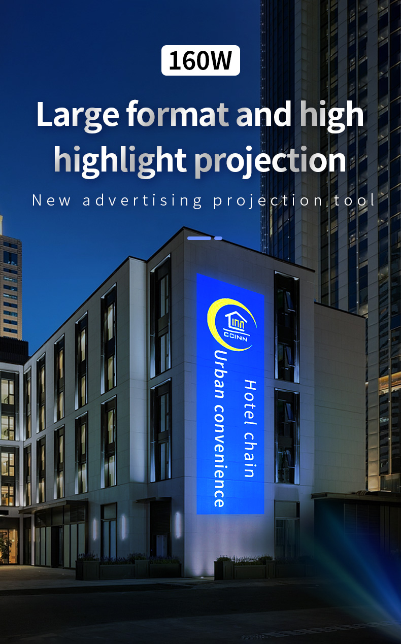 New Noparde 160W Custom Hotel Logo Projector Outdoor Building ...