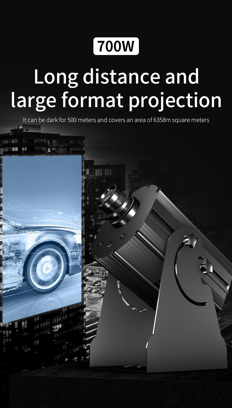 500W Outdoor Ad Projector: Dual-Mode Projection for Static/Dynamic ...